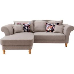Home Affaire Ecksofa &raquo;Tassilo Mega Polsterecke mit Kaltschaum im Sitz, bequem, L-Form&laquo; grau 100% Polyester
