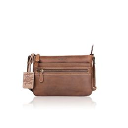 Bellicci Leder-Umh&auml;ngetasche "Trudy" in Hellbraun - (B)26 x (H)18 x (T)4 cm - 53% | Damen-taschen