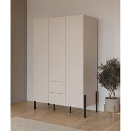 OTTO home Kleiderschrank &raquo;Jukon, moderner Kleiderschrank mit Metallf&uuml;&szlig;en&laquo; B/H/T 3-T&uuml;rer: ca. 135/210/60 4-T&uuml;rer ca: 180/210/60, push to open Funktion,