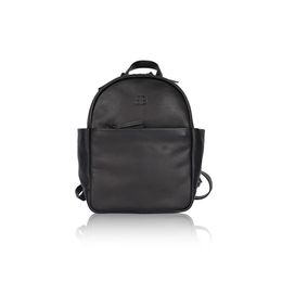 Bellicci Leder-Rucksack "Kassidy" in Schwarz - (B)23 x (H)29,5 x (T)8,5 cm - 54% | Damen-taschen