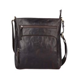 WEZBEY Leder-Umh&auml;ngetasche "Adrian" in Braun - (B)25 x (H)28 x (T)5 cm - 62% | Damen-taschen