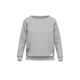 Tom Tailor Damen Tom Tailor Sweatshirt &raquo;Manila&laquo;, mit Bauchtasche, Rundhalsausschnitt, Langarm, k&uuml;hlend, Viskosemix grau 36 (S)