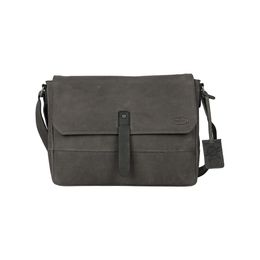 SPARWELL Leder-Umh&auml;ngetasche "Ace" in Anthrazit - (B)37 x (H)28 x (T)8 cm - 60% | Herrentaschen