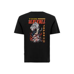 Oldskull T-Shirt 'Xtreme Tattoo Tiger Skull Graphic' Herren Gr&ouml;&szlig;e XL orange / rot / schwarz / wei&szlig;