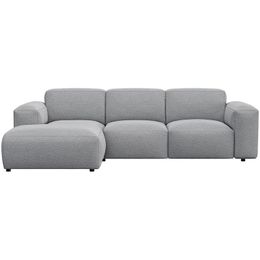 FLEXLUX Ecksofa &raquo;Lucera Chaislongue rechts oder links, L-Form, bequem&laquo; modern & anschmiegsam, Kaltschaum, Stahl-Wellenunterfederung grau 100% 