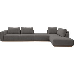 Musterring Wohnlandschaft Anreihsofa mit Armlehne links, Eckteil rechts mit Kissen & Hocker 100% Polyester