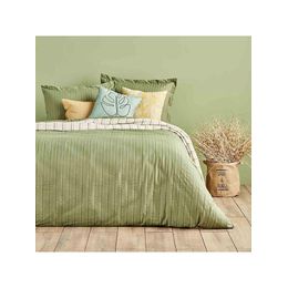 Bella Maison 3tlg. Renforc&eacute;-Bettw&auml;scheset "Arno" in Khaki - 77% | Gr&ouml;&szlig;e 200x220 cm | Bettwaesche-bettwaren