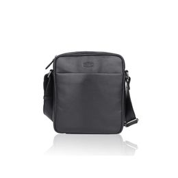 Bellicci Leder-Umh&auml;ngetasche "Oswald" in Schwarz - (B)20 x (H)22 x (T)5 cm - 46% | Herrentaschen