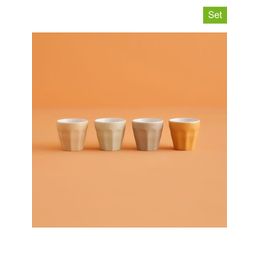 Bella Maison 4er-Set: Kaffeebecher in Orange/ Hellbraun/ Beige - 90 ml - 67% | Gedeckter-tisch