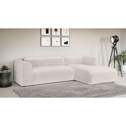 Home Affaire Ecksofa &raquo;MERID L-Form (257 cm), zeitlos & stilvolles Design,&laquo; Aufwendig gepolstert, in Cord, Chenille und Struktur beige 100% Polyester