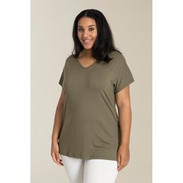 Sandgaard Damen SANDGAARD T-Shirt &raquo;Asmsterdam&laquo; Sommershirt in Unifarbe schwarz 42