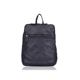 Bellicci Leder-Rucksack "Cheyenne" in Dunkelblau - (B)23 x (H)31 x (T)10 cm - 52% | Damen-taschen