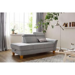 Home Affaire Recamiere &raquo;Conville&laquo; incl. Kopfteilverstellung, Federkern, wahlweise mit Bettkasten grau 100% Polyester