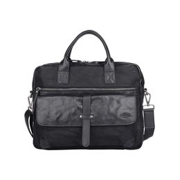 SPARWELL Leder-Businesstasche "Sure Smith" in Schwarz - (B)39 x (H)31 x (T)12 cm - 59% | Herrentaschen