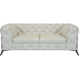 Home Affaire Chesterfield-Sofa &raquo;Amaury&laquo; aufw&auml;ndige Knopfheftung, moderne Chesterfield Optik, Fu&szlig;farbe w&auml;hlbar beige Struktur (100% Polyester9;