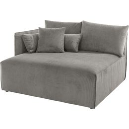 OTTO home Ottomane &raquo;N&ouml;re&laquo; kurzes Lounge-Modul - zum Zusammenstellen, Breite 138 cm, Tiefe 128 cm grau 100% Polyester