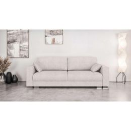 Home Affaire 3-Sitzer &raquo;Stevinson Schlafsofa mit Bettkasten, Ma&szlig;e B/H/T: 229/87/97 cm&laquo; mit Wellenunterfederung, 2 R&uuml;ckenkissen und 2 Zierkissen beige 