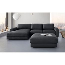 Home Affaire Ecksofa &raquo;Bloomfield, bequem und elegant, OTTOs Choice, Breite 303cm, L-Form&laquo; mit Bettfunktion und Bettkasten, Unser Dauertiefpreis grau 