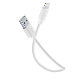 cellularline Lightningkabel &raquo;Power Data Cable 1,2 m USB-A / Lightning&laquo; Lightning USB Typ A 120 cm wei&szlig; Kompatibel mit Qualcomm und adaptivem Aufladen
