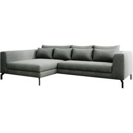 Home Affaire Ecksofa &raquo;Cross, mit softem Sitz, L-Form, wendbare Zierkissen, Breite 284 cm&laquo; Couch mit vielen Kissen, stylische Kreuznaht, elegante 
