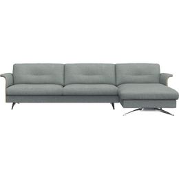 FLEXLUX Ecksofa &raquo;Glow Designsofa, bequem und komfortabel durch hochwertigen Sitzaufbau&laquo; L-Form, Modernes skandinavisches Design blau 62% Polyester/17%