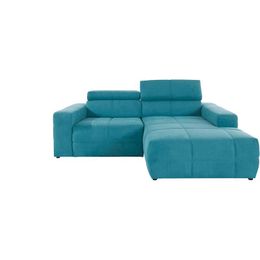 DOMO collection Ecksofa &raquo;Brandon, inkl. Kopfteilverstellung, B/T/H: 214/100/80 cm, L-Form&laquo; Mit Kopfteilverstellung, auch in Leder und Cord, L-Form 