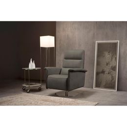 Egoitaliano Sessel &raquo;Kelly Designsessel, Clubsessel & Relaxsessel, bequem, zeitlos elegant&laquo; drehbar, manuelle Relaxfunktion mit Push-Back-Mechanismus grau Luxus-