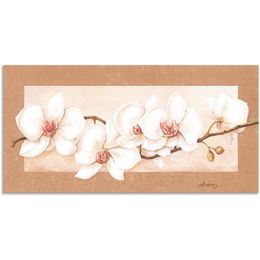 Artland Wandbild &raquo;Orchideenzweig&laquo; Blumenbilder 1 Stk. tlg. als Alubild, Leinwandbild in verschied. Gr&ouml;&szlig;en beige