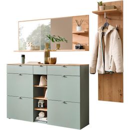 Innostyle Garderoben-Set &raquo;Bari Garderobenprogarmm, BxHxT 208x202x38 cm&laquo; Set, 3 Stk. tlg. gr&uuml;n Holzwerkstoff, MDF