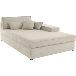 OTTO home Ottomane &raquo;Enid&laquo; einzeln stellbar oder als Teil eines Modulsofas, fester Sitzkomfort beige Baumwollmix (60% Baumwolle/40% Leinen);Struktur 