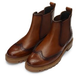 Ara Damen Chelseaboots &raquo;TULSA&laquo; , Stiefelette, Schlupfboots mit Lyralochung, G-Weite (weit) braun 3,5 (36)