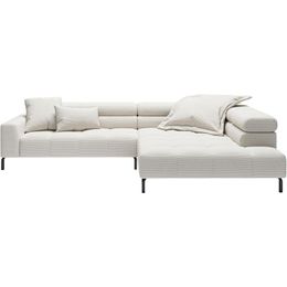Home Affaire Ecksofa &raquo;Claya, L-Form, incl. Kopfteilverstellung, Breite 311 cm&laquo; mit elektrischem Sitzvorzug im Hauptelement wei&szlig; 88% Polyester, 12% 