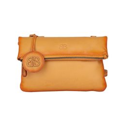 Bellicci Leder-Umh&auml;ngetasche "Kline" in Orange - (B)24 x (H)15 x (T)4 cm - 56% | Damen-taschen