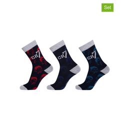 CR7 3er-Set: Socken in Dunkelblau - 49% | Gr&ouml;&szlig;e 40-43 | Kinder-socken-strumpfhosen