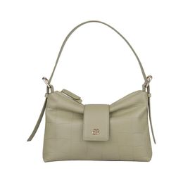 Bellicci Leder-Schultertasche "Venetia" in Gr&uuml;n - (B)28 x (H)18 x (T)7 cm - 56% | Damen-taschen