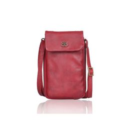 Bellicci Leder-Handytasche "Cherie" in Rot - (B)11 x (H)19 x (T)3 cm - 50% | Damen-handytaschen
