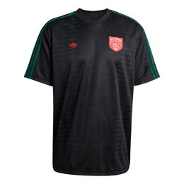 adidas originals T-Shirt 'Jersey Roses' Herren Gr&ouml;&szlig;e XL dunkelgr&uuml;n / rot / schwarz / wei&szlig;