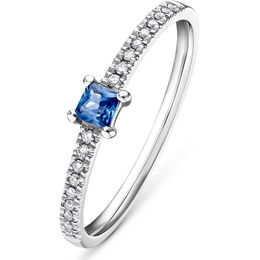 GUIA Ring Damen Gr&ouml;&szlig;e 54 blau / silber