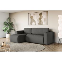 OTTO home Ecksofa &raquo;Zacharia wahlweise Schlafsofa mit Bettkasten, B/T/H 250/166/86 cm&laquo; L-Form mit Wellenunterfederung, Recamiere beidseitig montierbar 