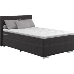 COTTA Boxspringbett &raquo;Simba&laquo; Topseller! wahlweise mit oder ohne Matratze und Topper bestellbar schwarz Polyester