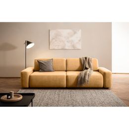 Home Affaire 3-Sitzer &raquo;TORGE (257cm), Sofa,Schlafsofa in Cord, Samtvelours, Struktur fein&laquo; rundes Design, Schlaffunktion u. Bettkasten, Liegefl&auml;che: 