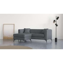 Home Affaire Ecksofa &raquo;MATTHEW L-Form ideal f&uuml;r kleine R&auml;ume, Ma&szlig;e B/T/H: 201/162/74 cm&laquo; elegantes Designsofa, feine Steppung im R&uuml;cken, incl. 