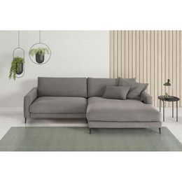 Home Affaire Ecksofa &raquo;Downtown, B/T/H: 272/190/84 cm L-Form&laquo; weicher Sitzkomfort auch in Cord und Boucl&eacute;, incl. Zierkissen grau 95% Polyester, 5% 