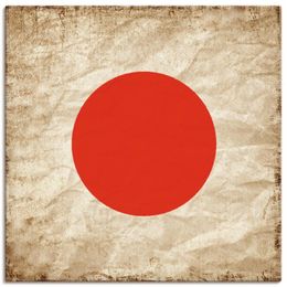 Artland Leinwandbild &raquo;Japanische Flagge Japan Symbol&laquo; Zeichen 1 Stk. tlg. auf Holzrahmen gespannt rot Leinwand