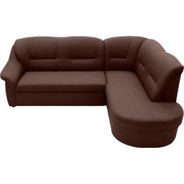 DOMO collection Ecksofa &raquo;Faenza f&uuml;r kleine R&auml;ume, Stellma&szlig;e 232x176cm, komfortabel, L-Form&laquo; mit Ottomane, zeitlos, elegante Armlehnen, wahlweise mit 
