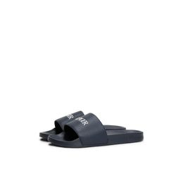 Tommy Hilfiger Herren Pantolette &raquo;HILFIGER PRINT TUMBLE POOL SLIDE&laquo; , Hausschuh, Sommerschuh, Strandschuh mit Logoschriftzug blau 40