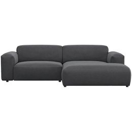 FLEXLUX Ecksofa &raquo;Lucera Chaislongue rechts oder links, L-Form, bequem&laquo; modern & anschmiegsam, Kaltschaum, Stahl-Wellenunterfederung grau 100% 