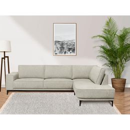 OTTO home Ecksofa &raquo;Casina&laquo; mit abgerundeter Ottomane, in einem weichen Chenille-Stoff beige 90%Polyester, 10% Nylon