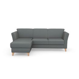 Sit & More sit&more Ecksofa &raquo;Visby L-Form&laquo; Wahlweise mit Bettfunktion und Bettkasten, frei im Raum stellbar grau