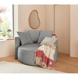 LeGer Home by Lena Gercke XXL-Sessel &raquo;Isalie, Lesesessel, Loveseat, inklusive Zierkissen&laquo; extra gro&szlig;e Sitzfl&auml;che, optional mit Hocker, Cord, Samt, 